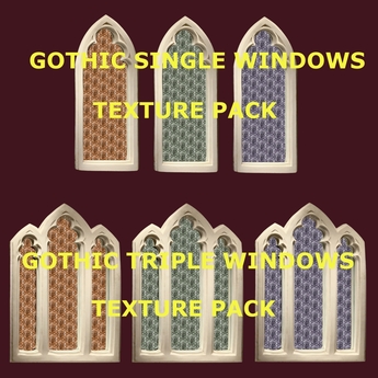 Second Life Marketplace - Gothic single windows texture pack